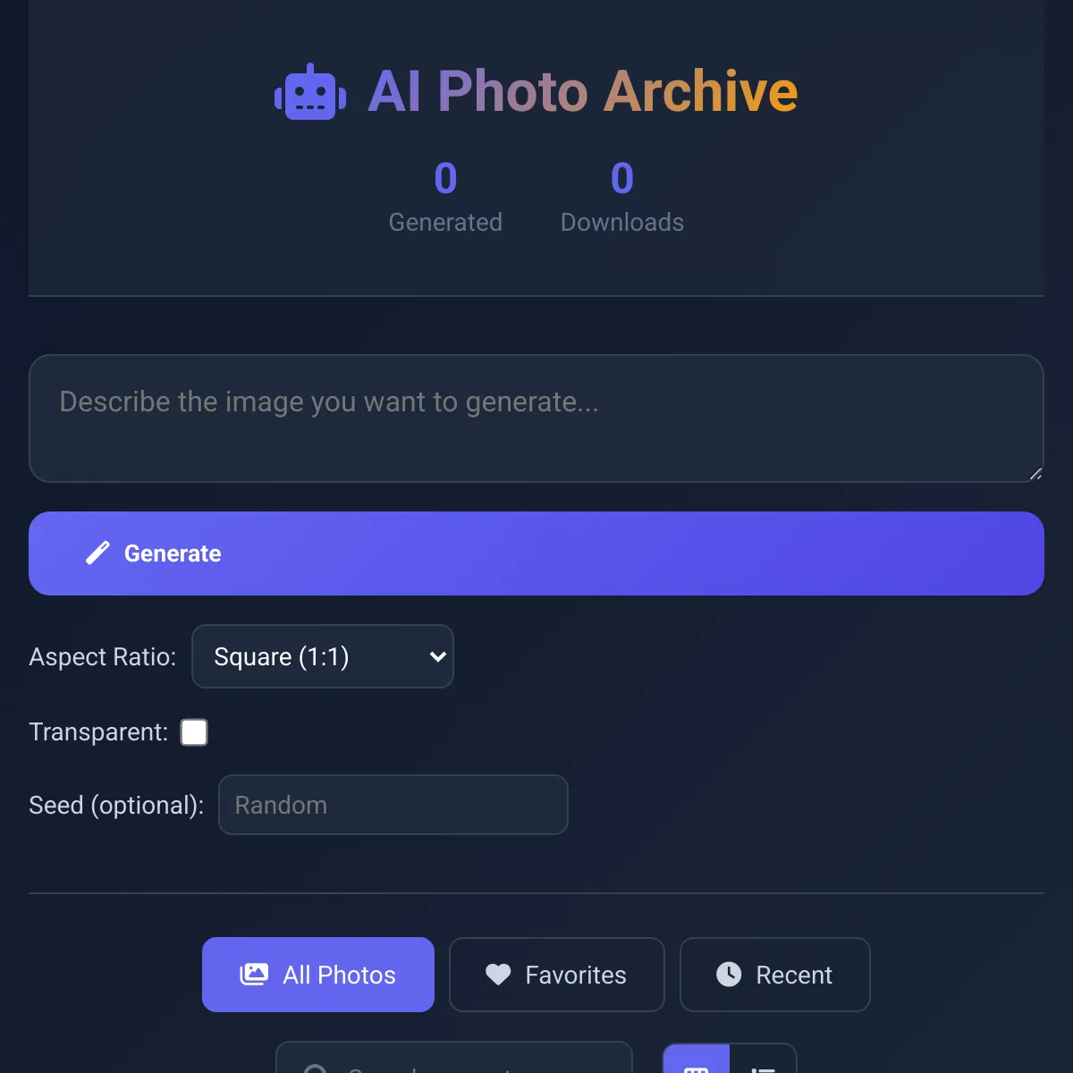 AI Generated Photos Archive