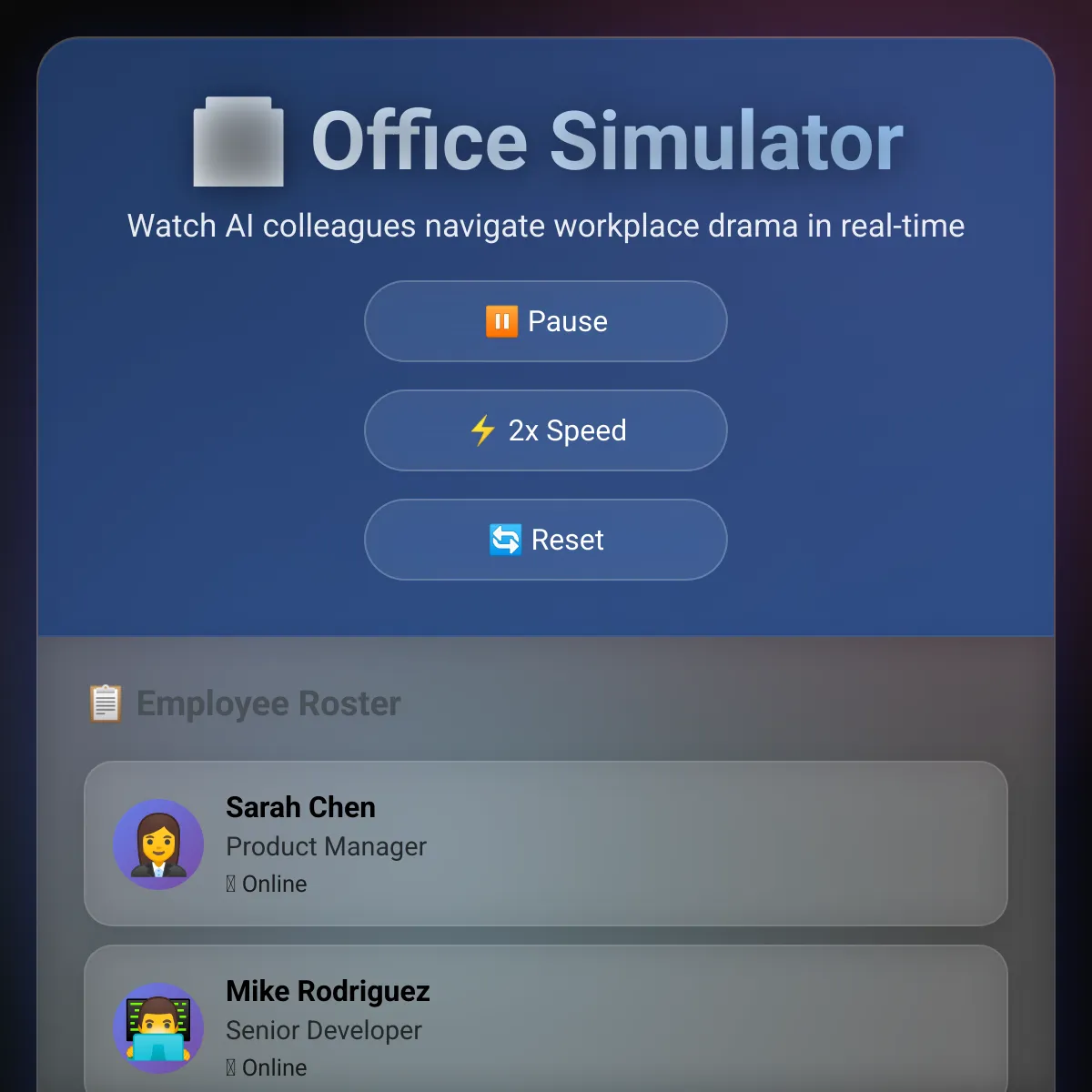 Office Simulator - AI Workplace Drama