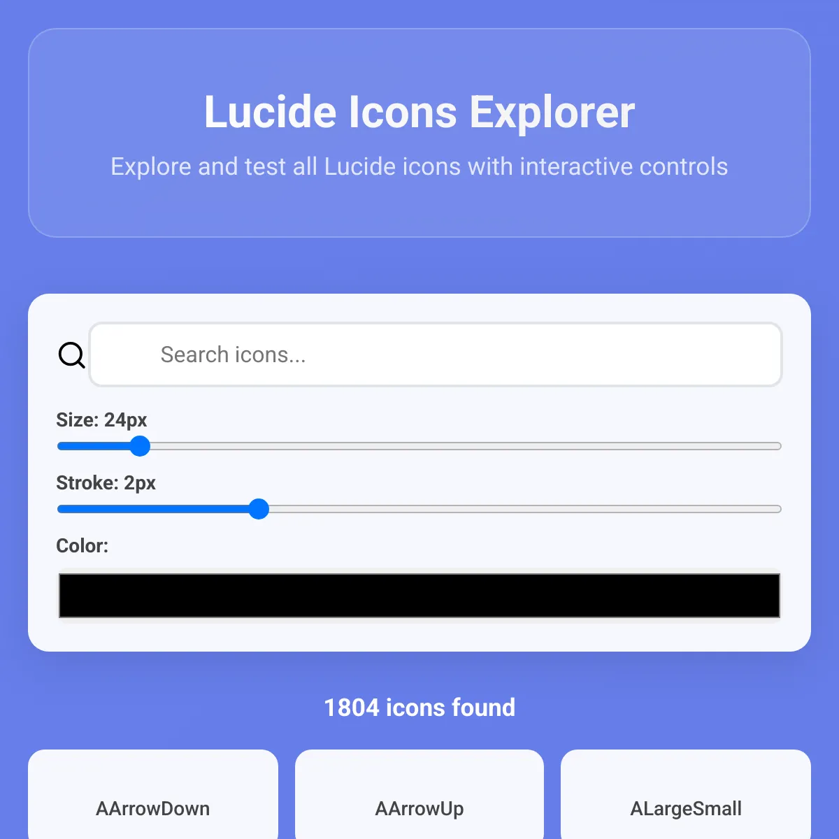 Lucide Icons Explorer
