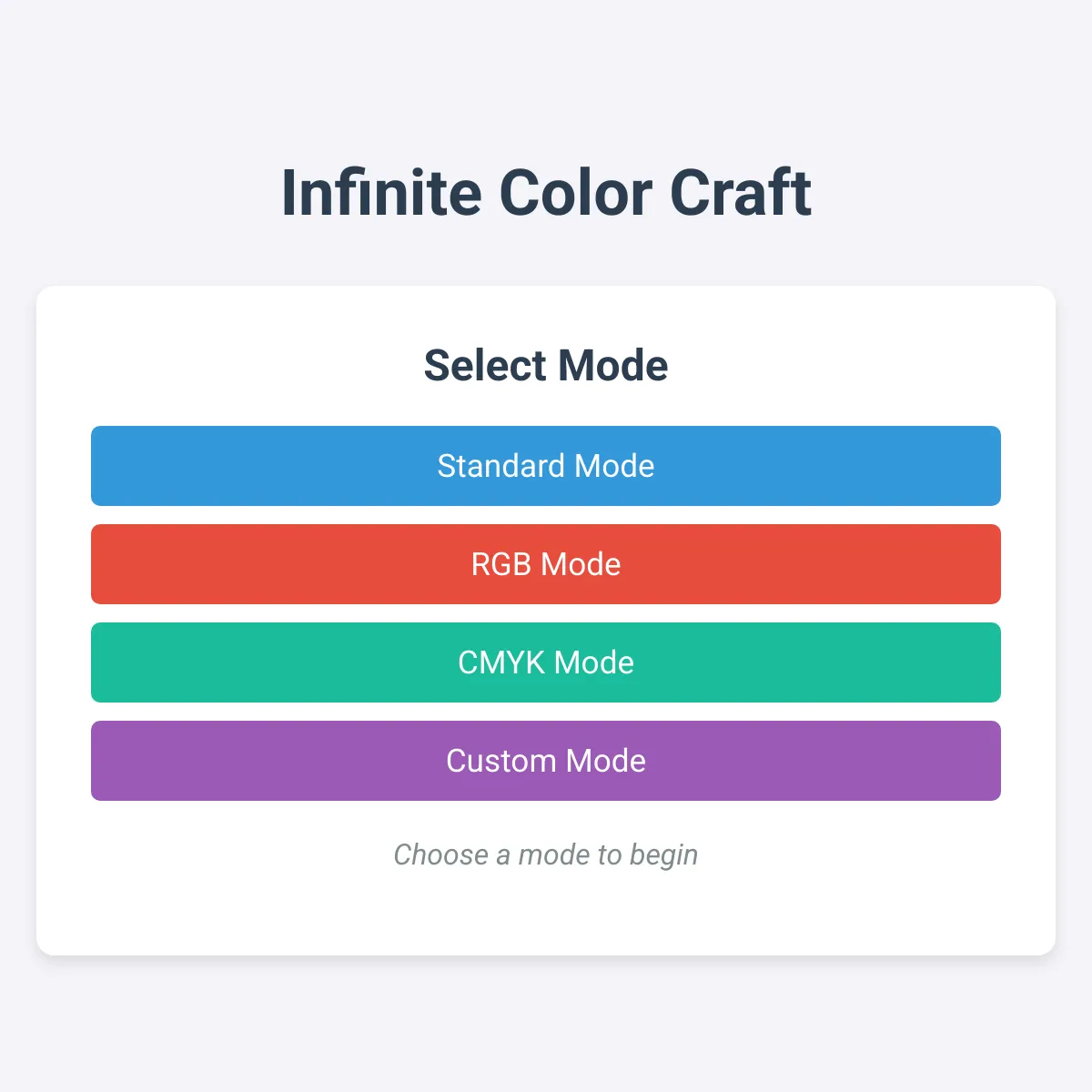 Infinite Color Craft 2 with breadth search algorithm