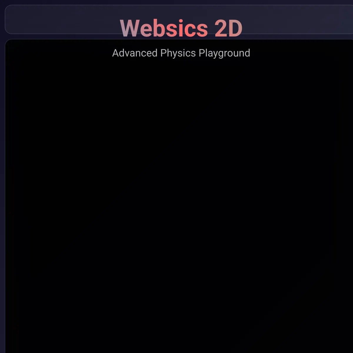 Websics 2D - Physics Playground