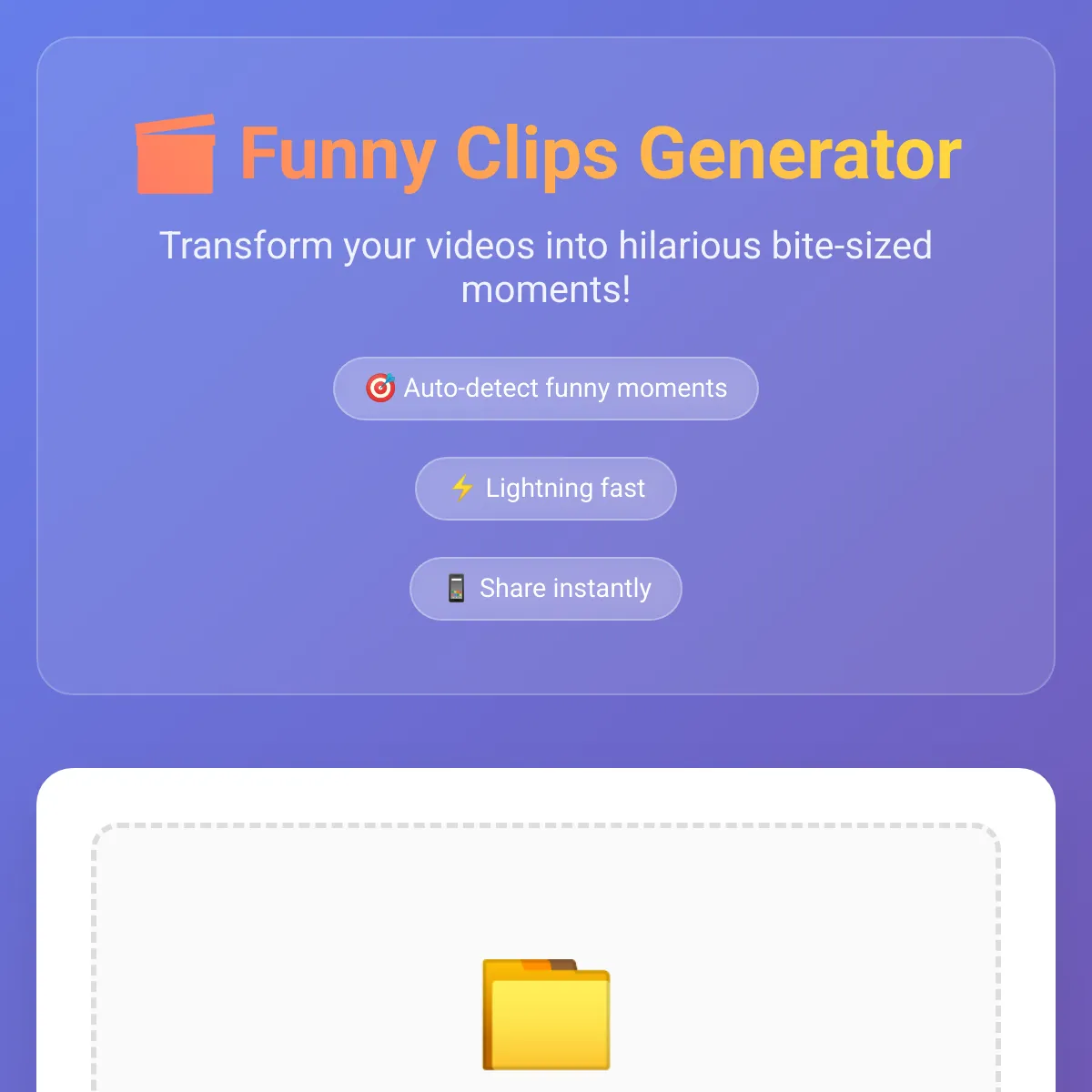 Funny Clips Generator - Create Hilarious Moments!