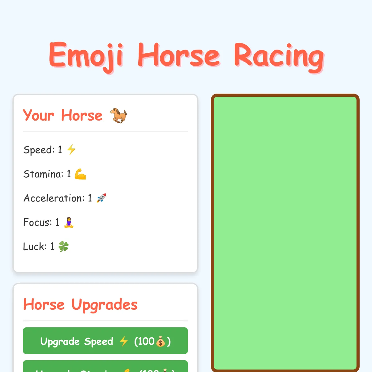 Emoji Horse Racing