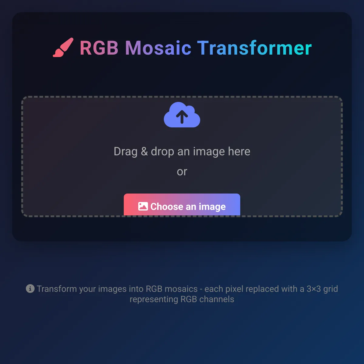 RGB Mosaic Image Transformer