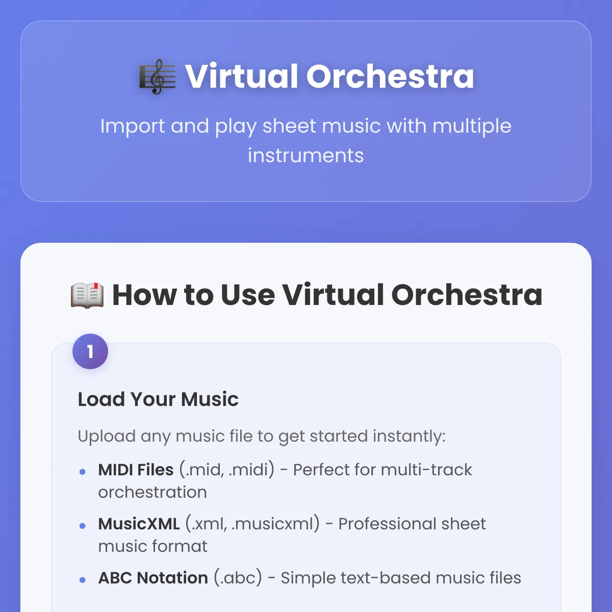 Virtual Orchestra - Sheet Music Player