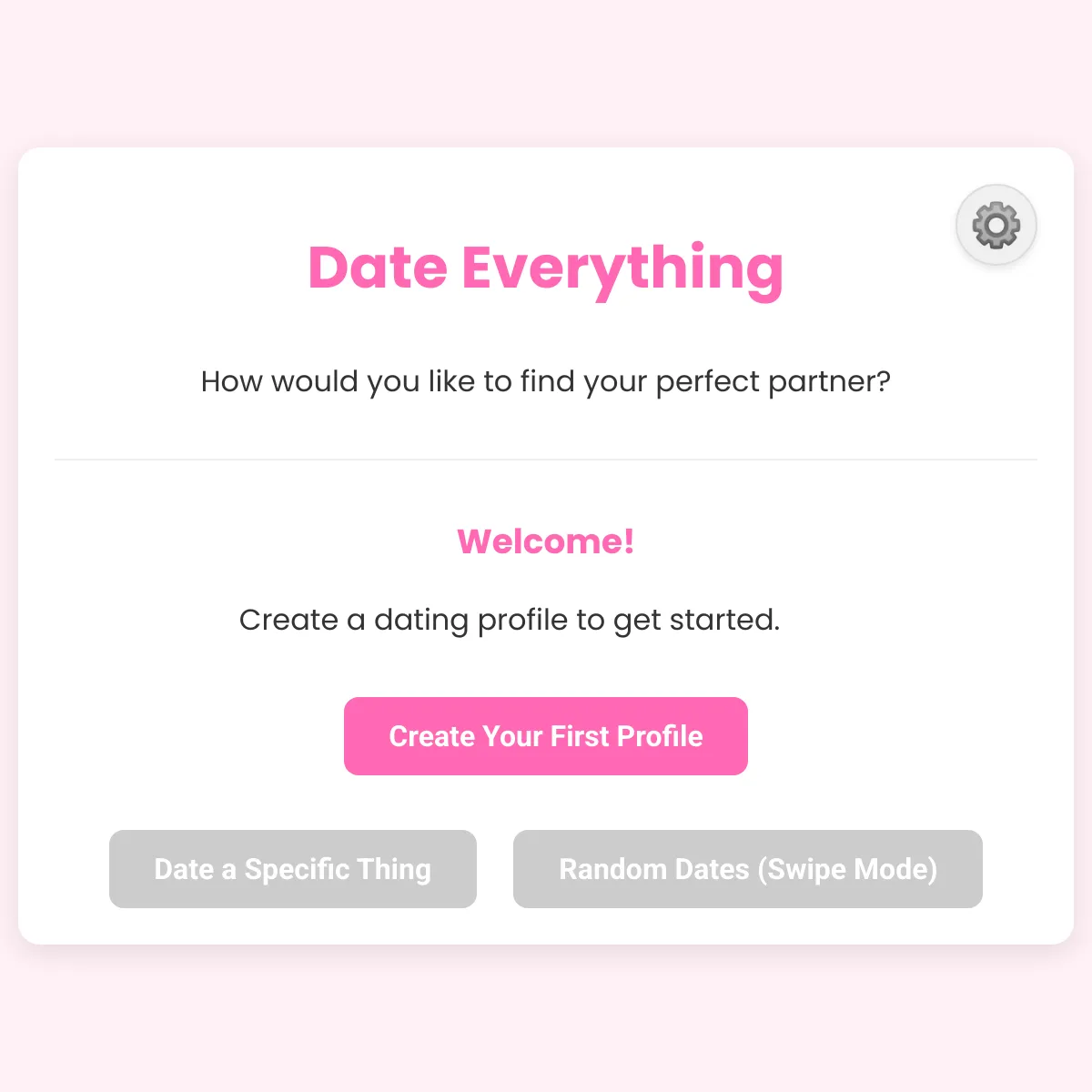 Date Everything (PROFILE UPDATE)