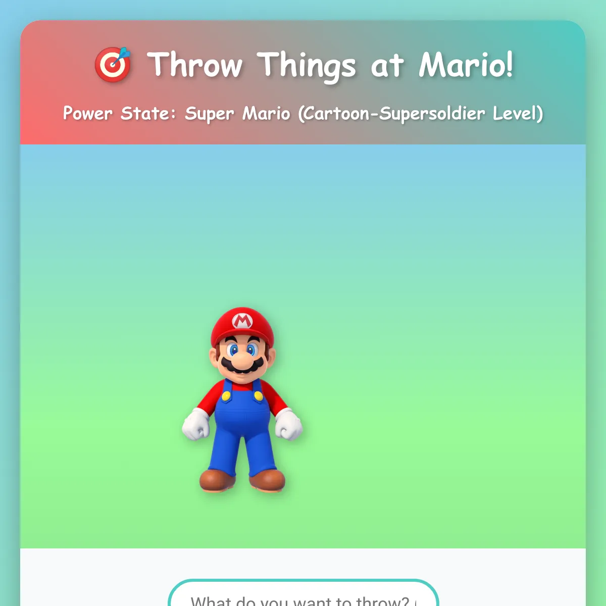 Throw Things at Mario Simulator