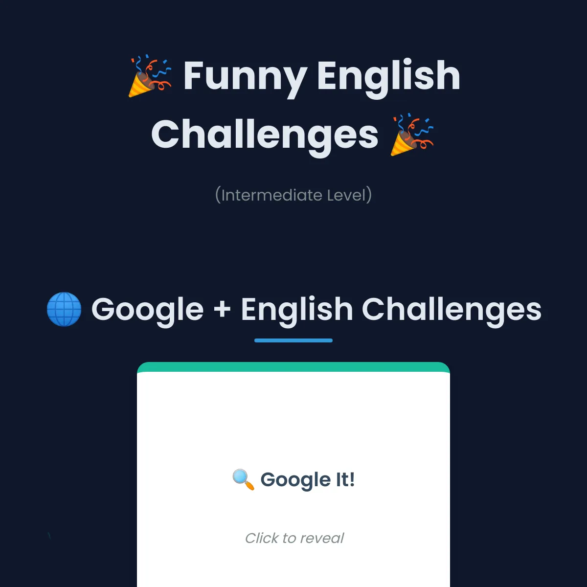 English Challenges