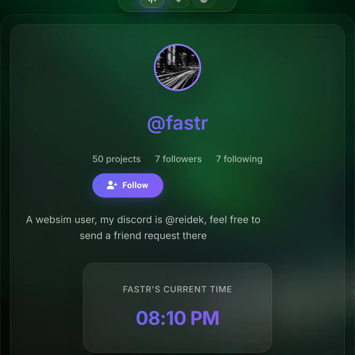 @fastr - WebSim Profile