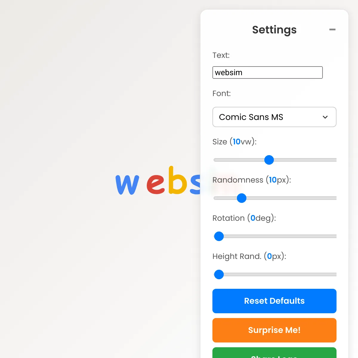 Websim Logo Generator