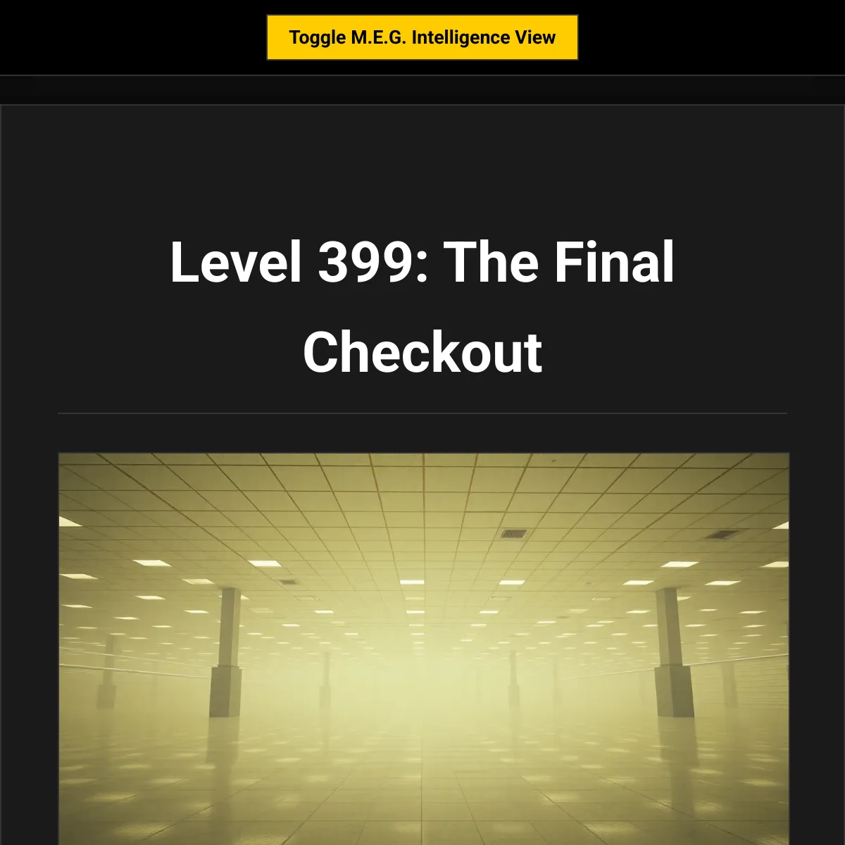 Level 399: The Final Checkout