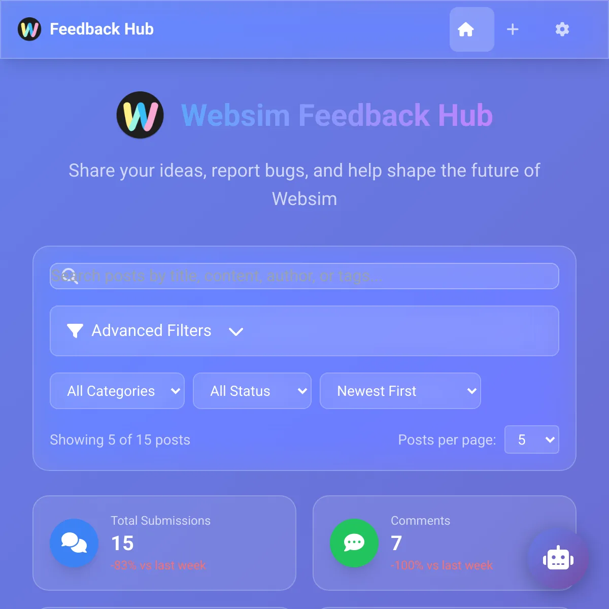 Hey Websim ! These are the requests of your users - ai update