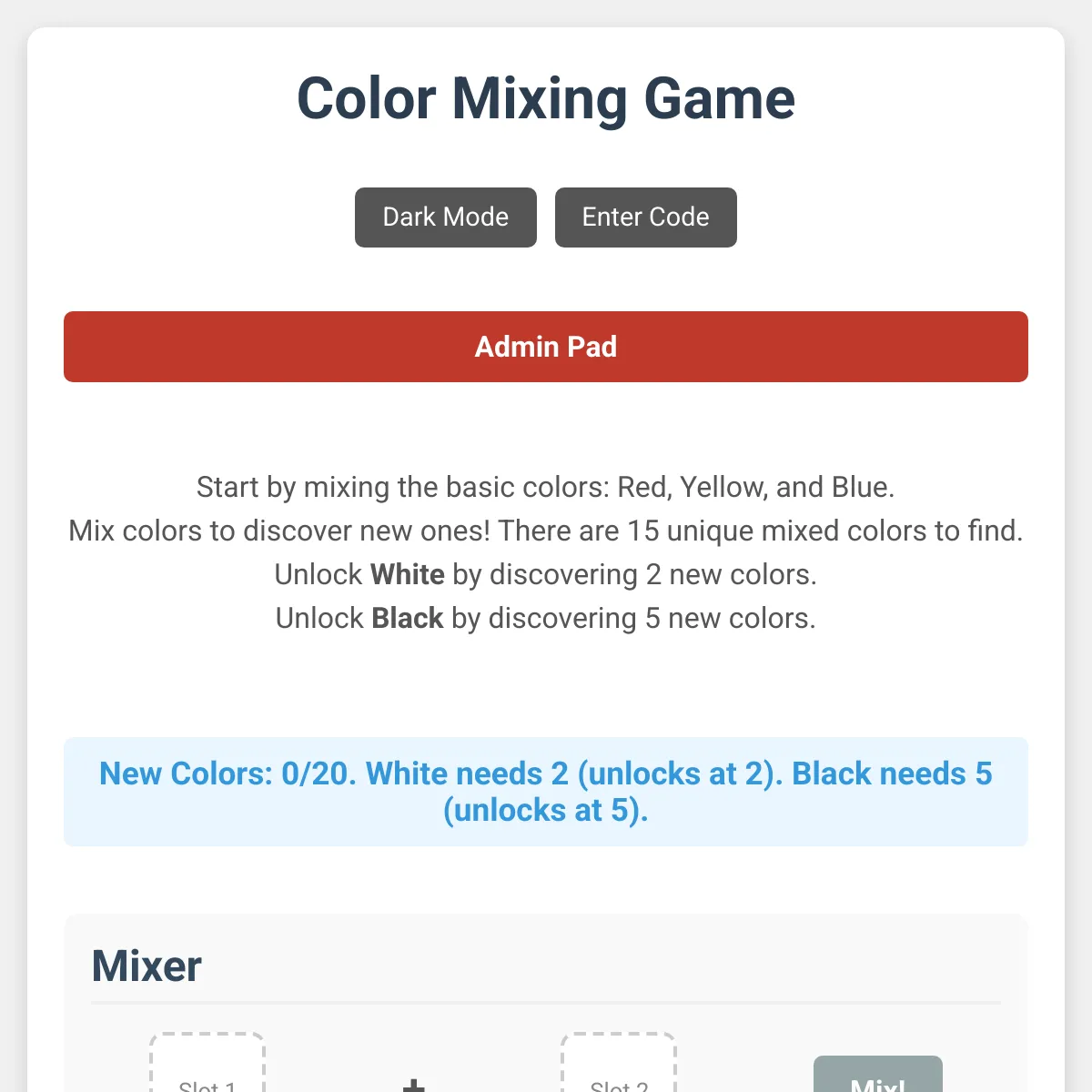 Color Mixing