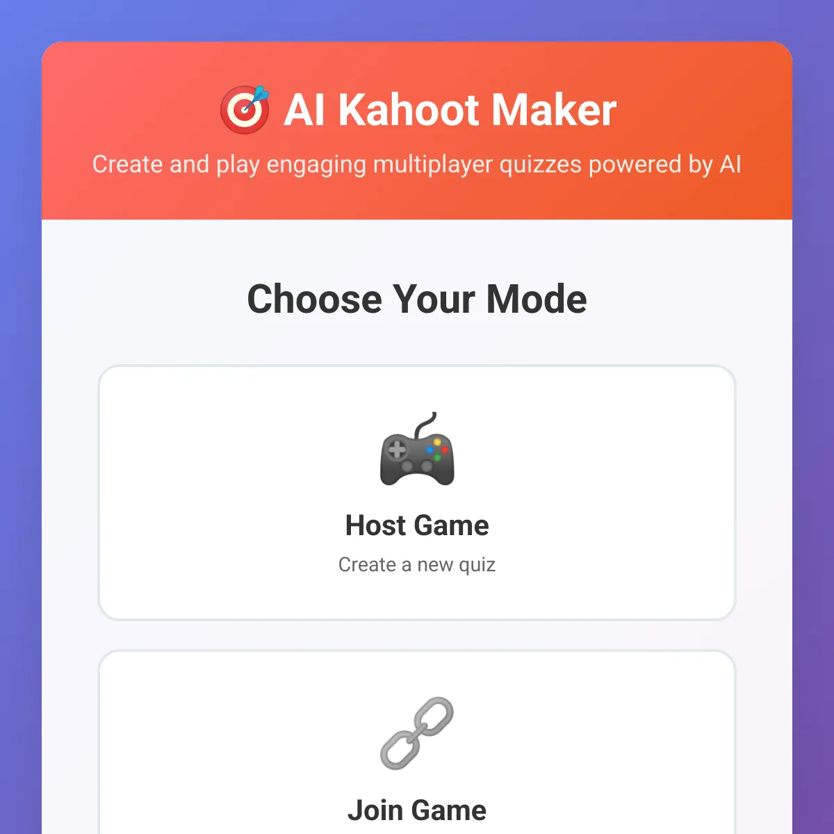 AI Kahoot Maker
