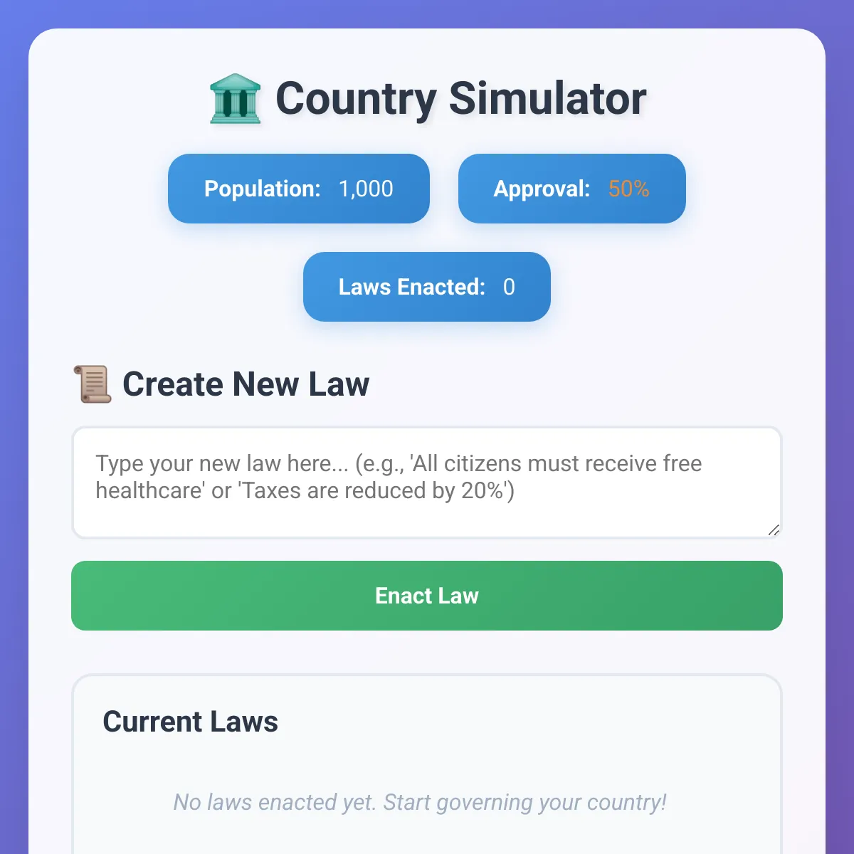 Country Simulator