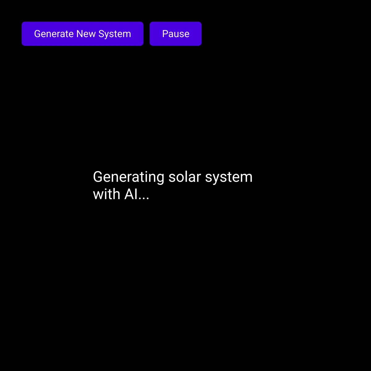 AI Solar System Generator