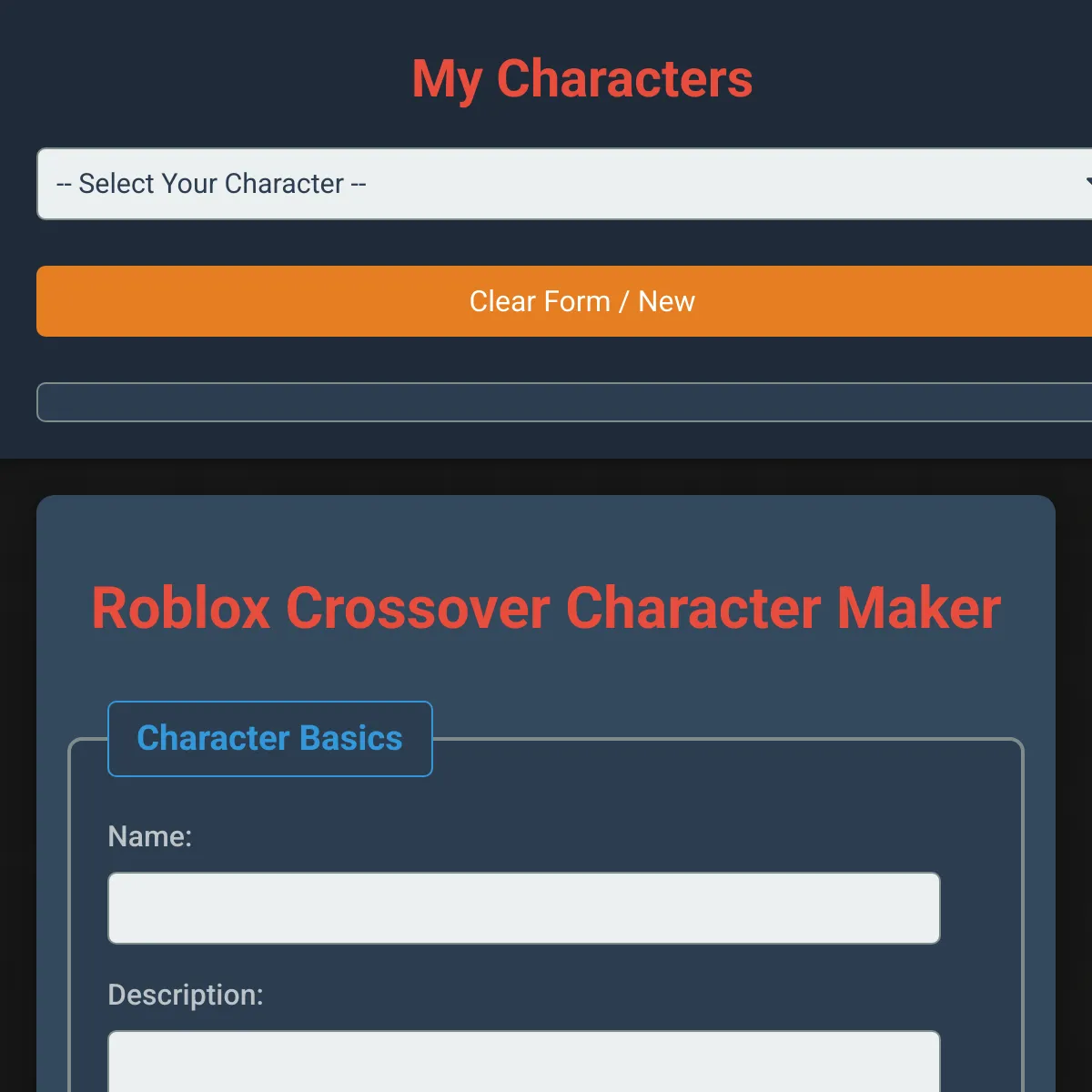 Roblox Crossover Character Maker