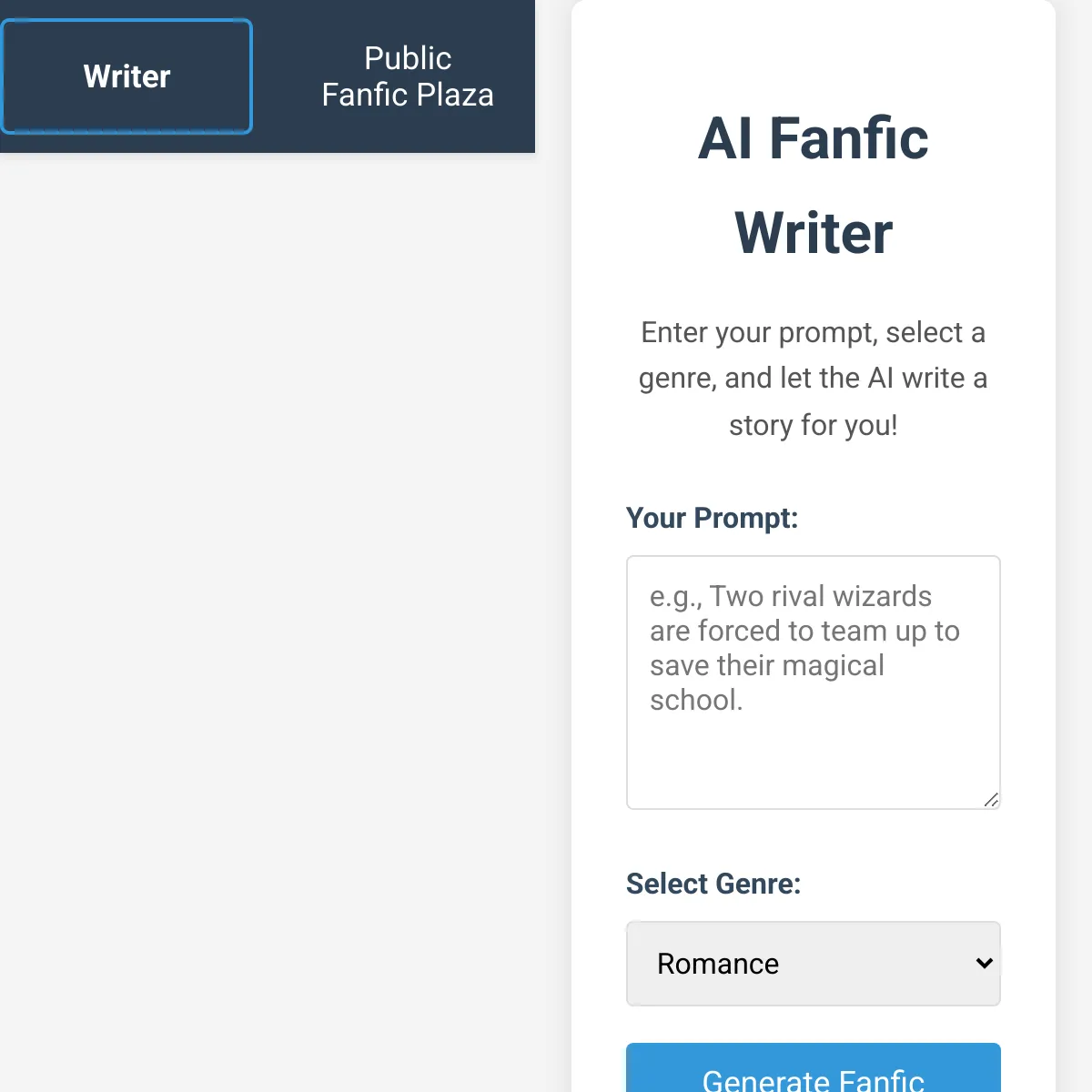 AI Fanfic Writer