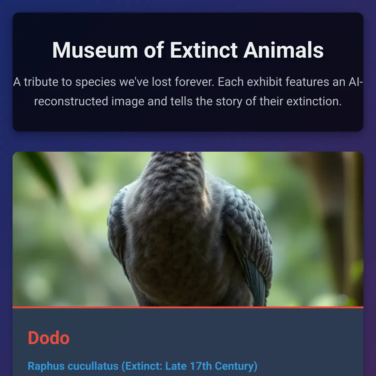Museum of Extinct Animals