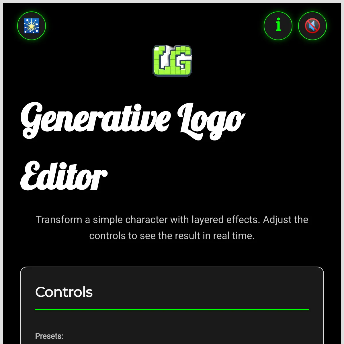 Generative Logo Editor (WIP)