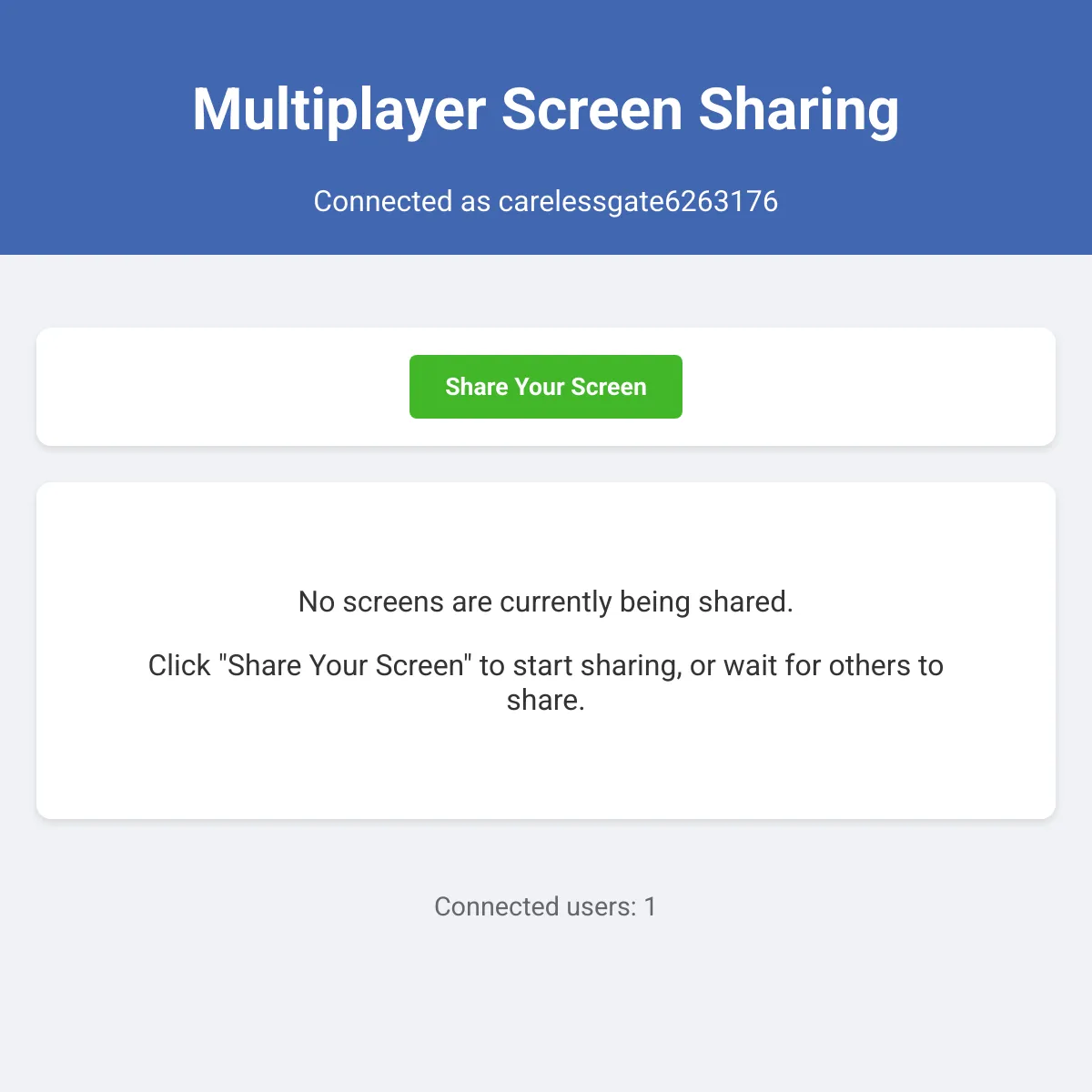 Multiplayer Screen Sharing