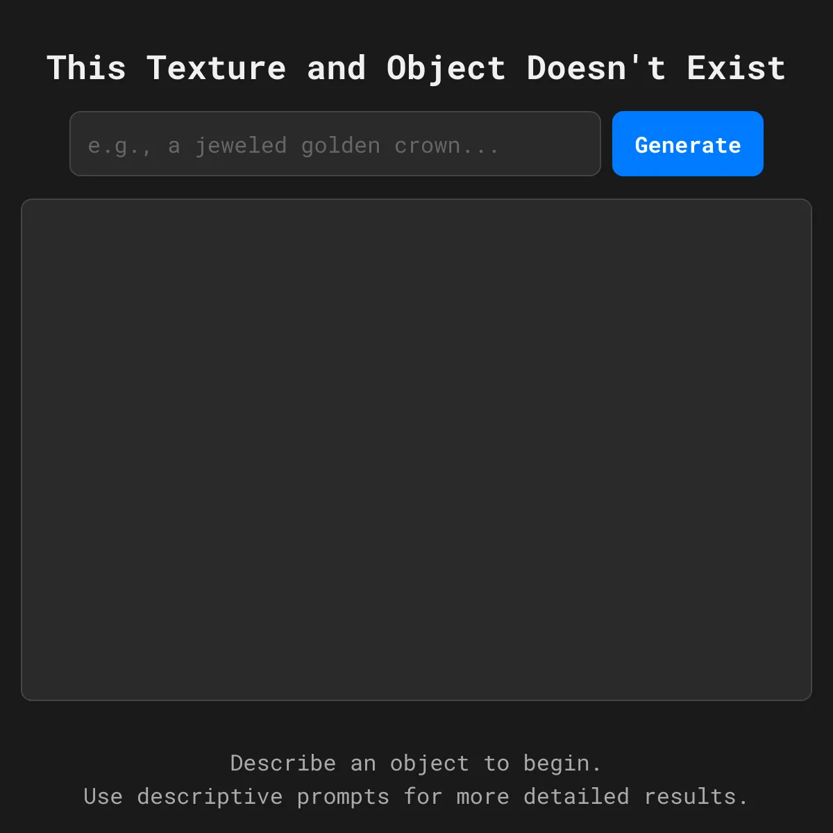 This Texture and Object Doesn't Exist