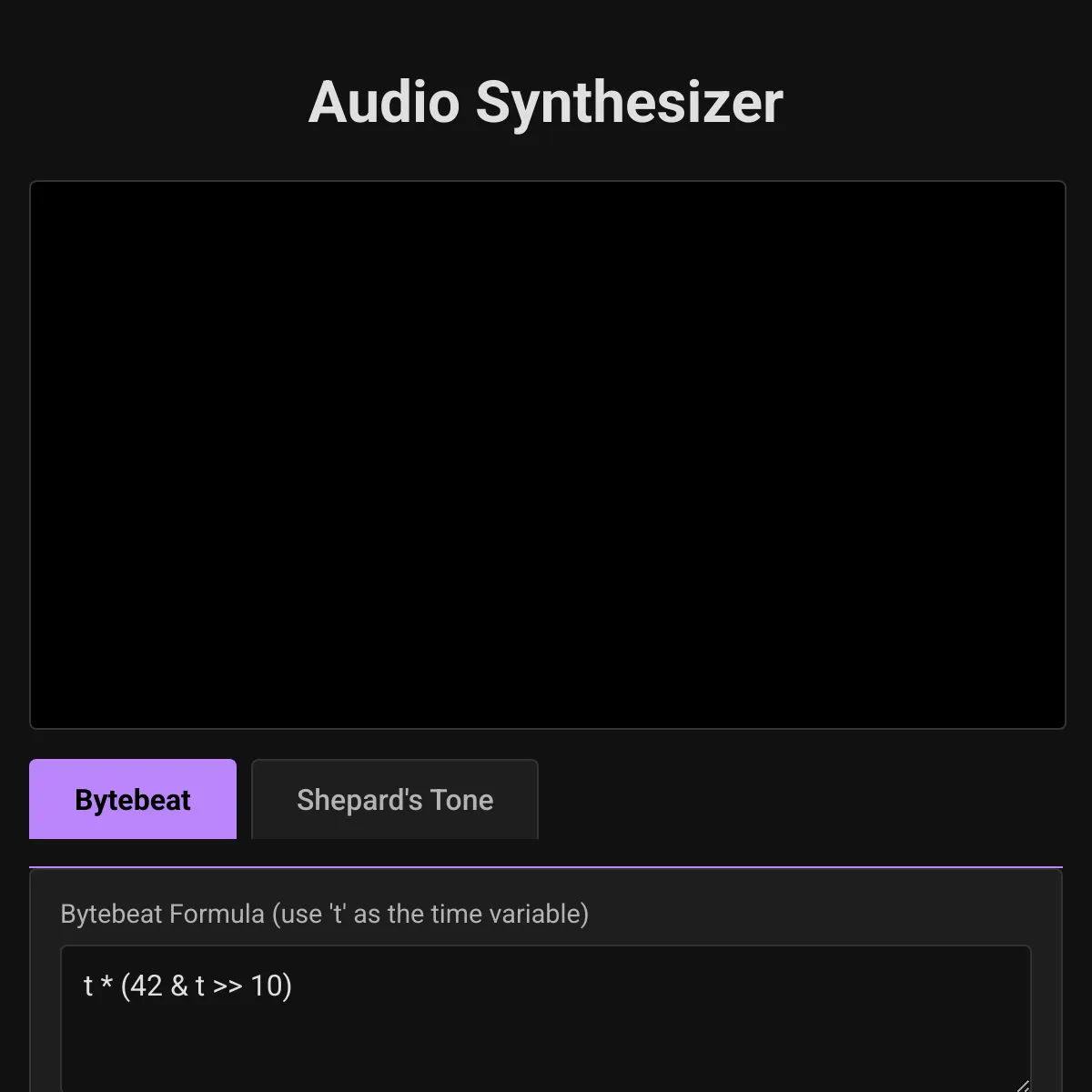 Bytebeat Visualizer & Player