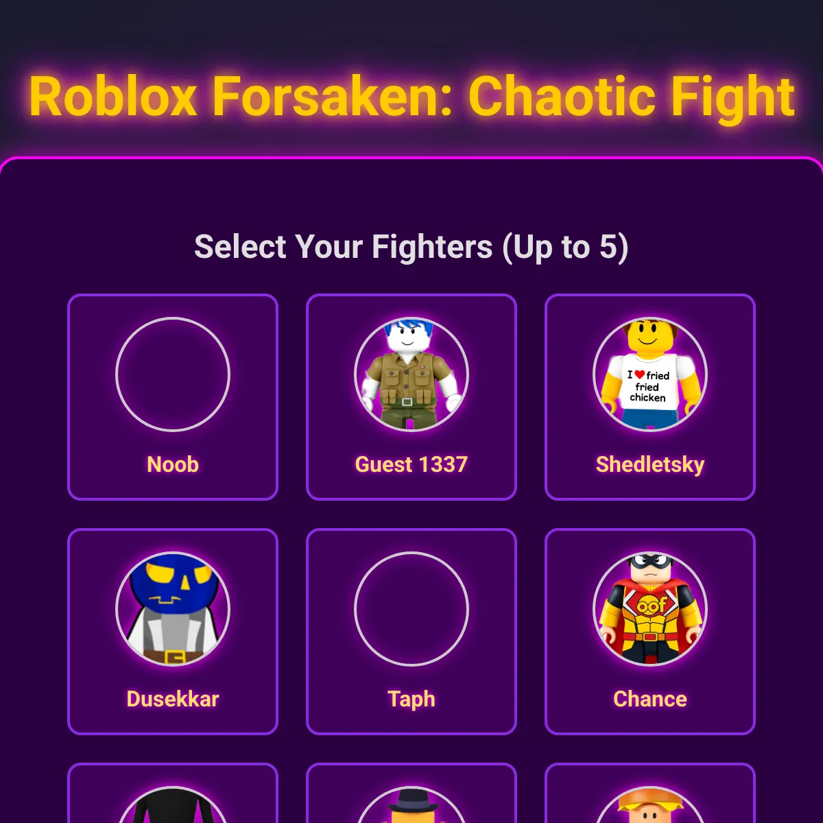 Roblox Forsaken: Chaotic Fight