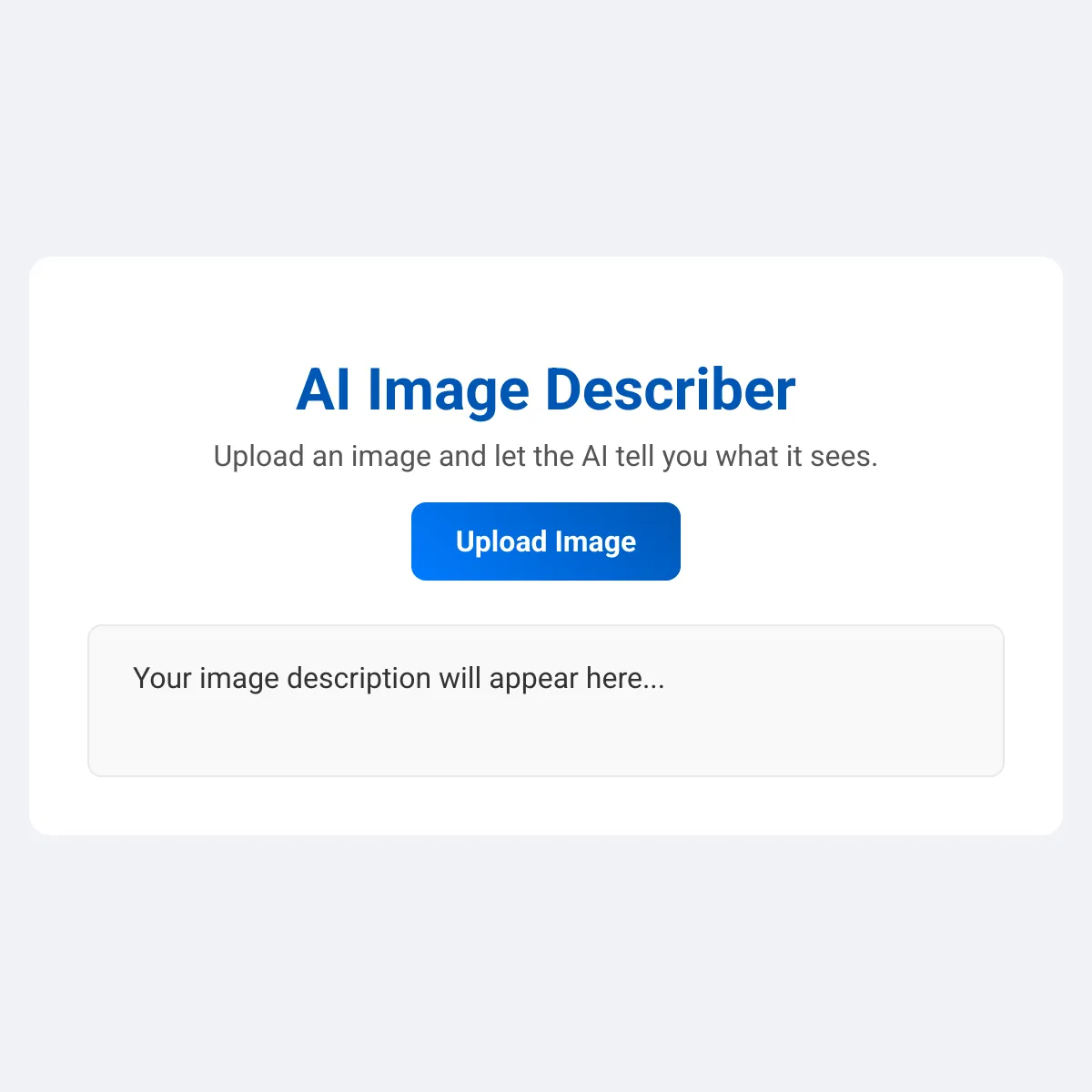 AI Image Describer