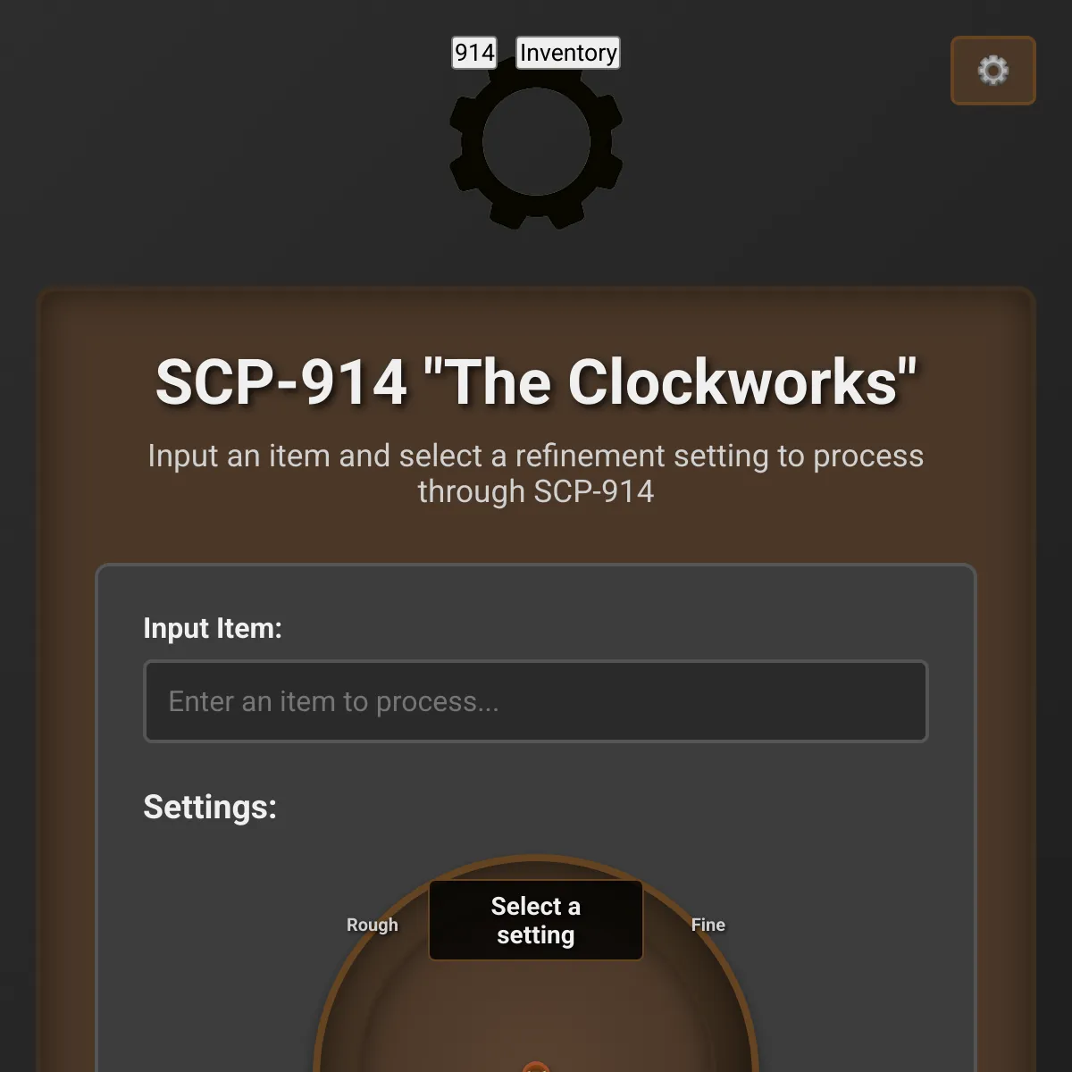 SCP-914 Item Generator but it doesnt delete your items