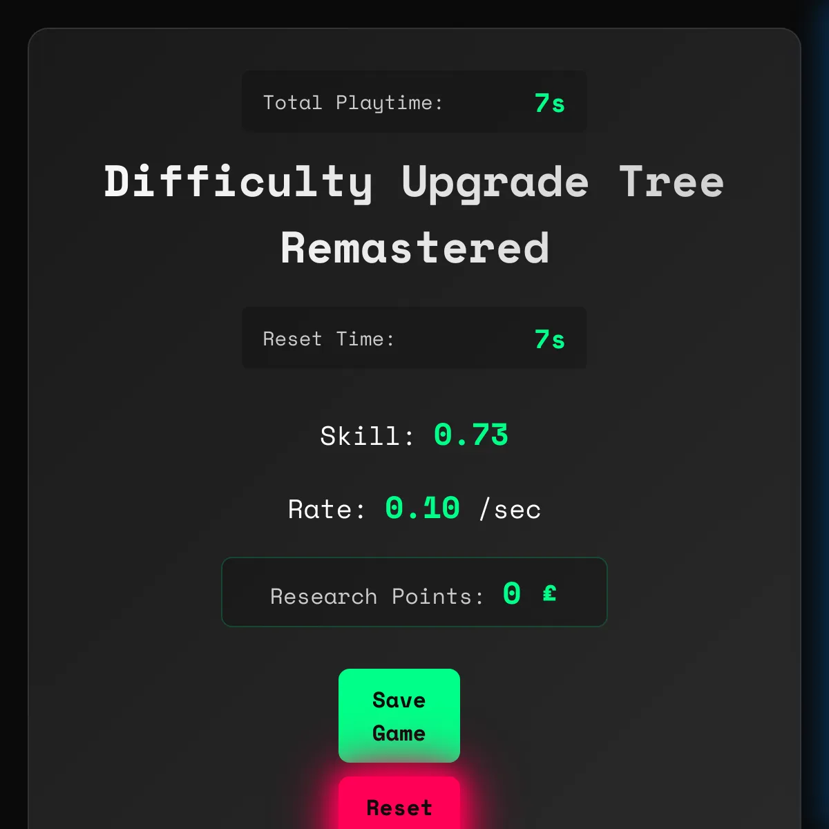 Difficulty Upgrade Tree Remastered