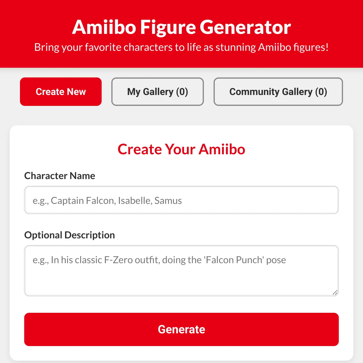 Amiibo Figure Generator