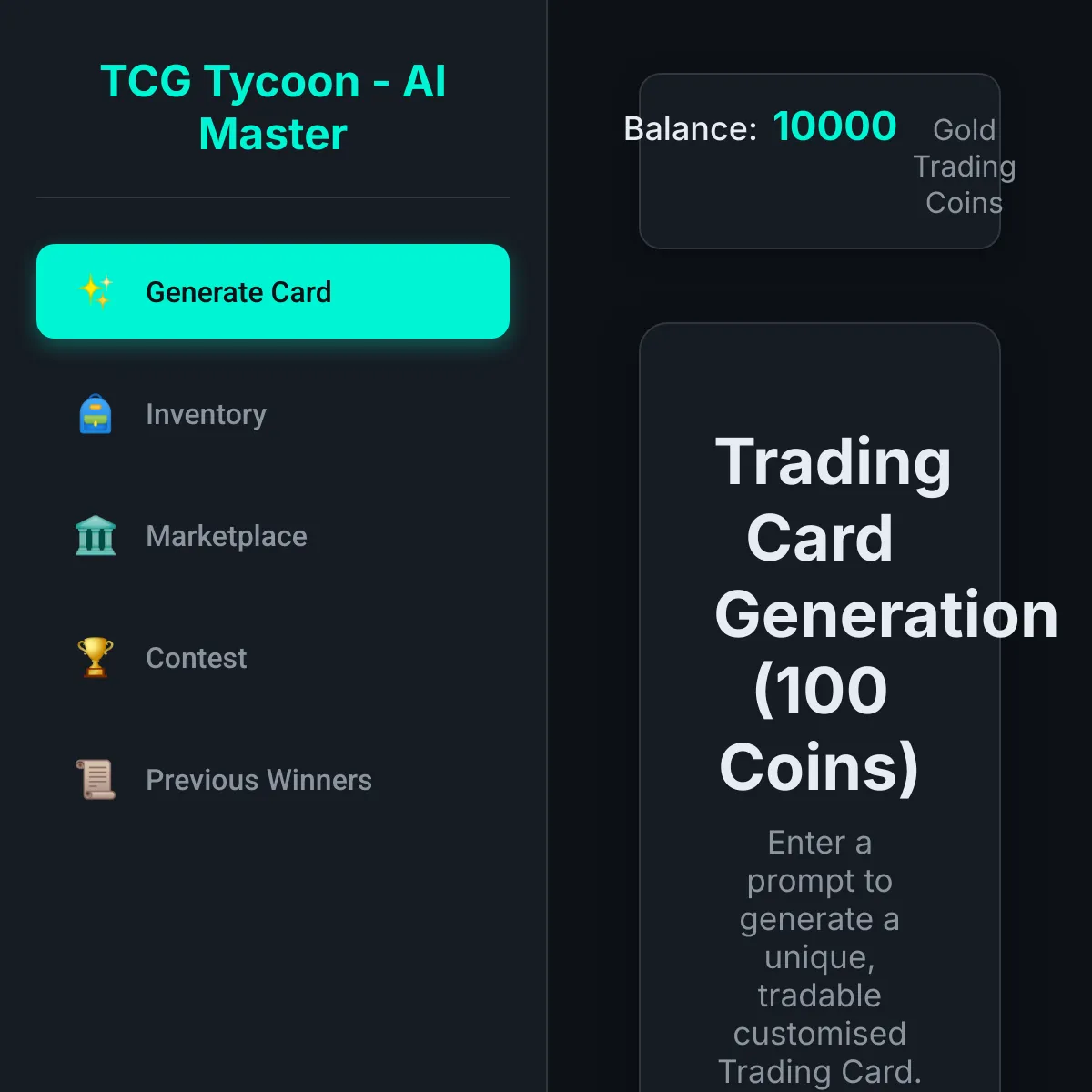 TCG Tycoon - AI Master