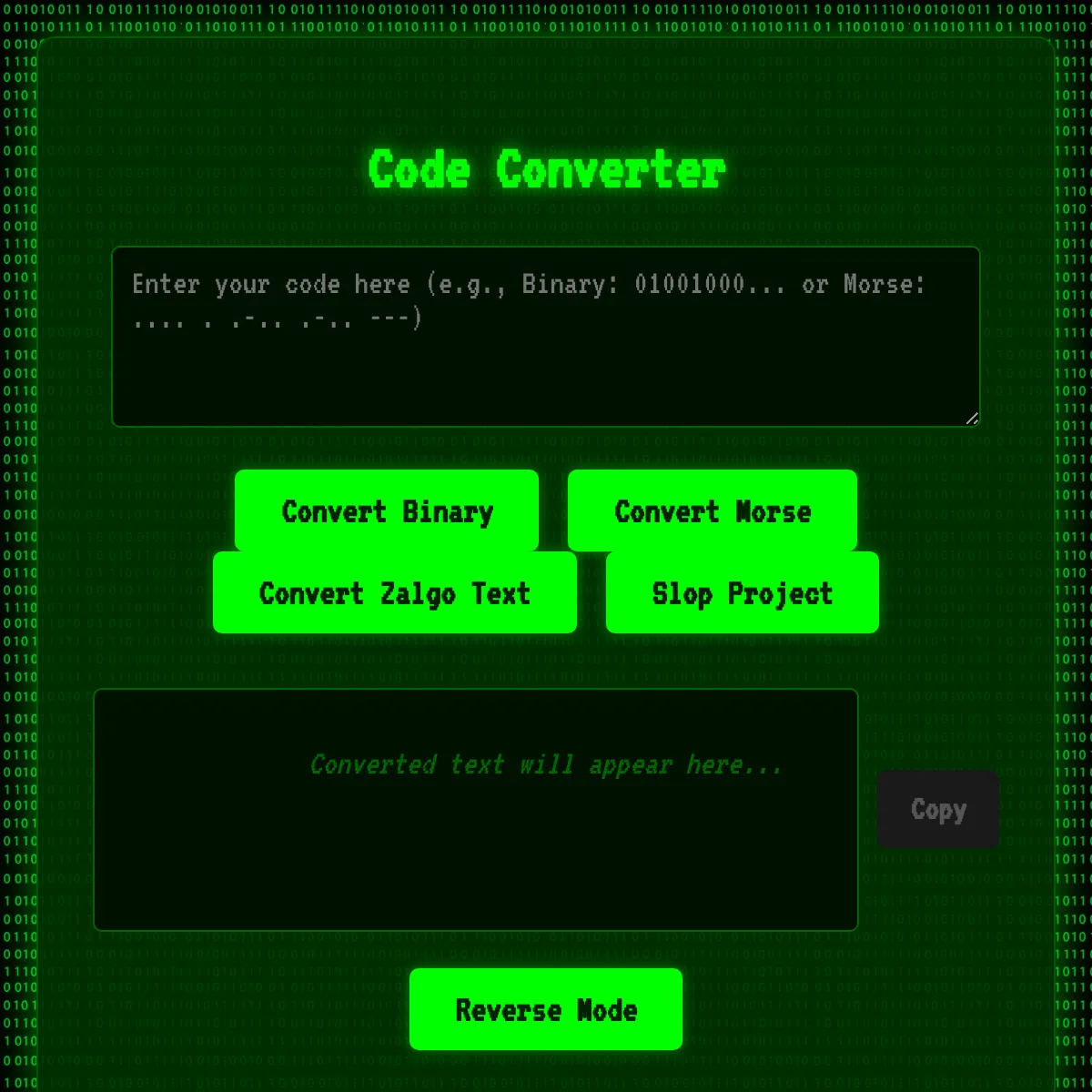 Binary Code Converter