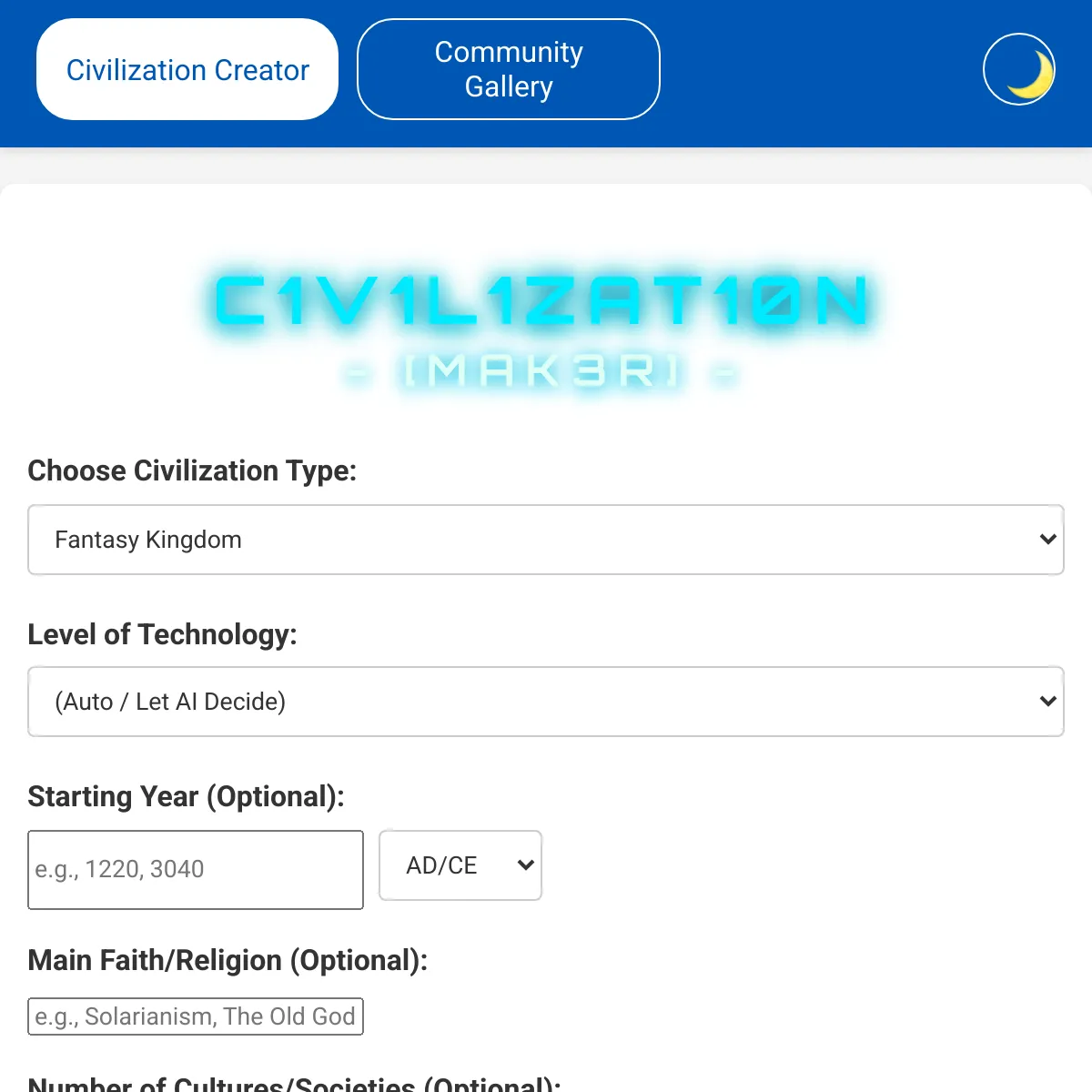 Civilization Maker V.50