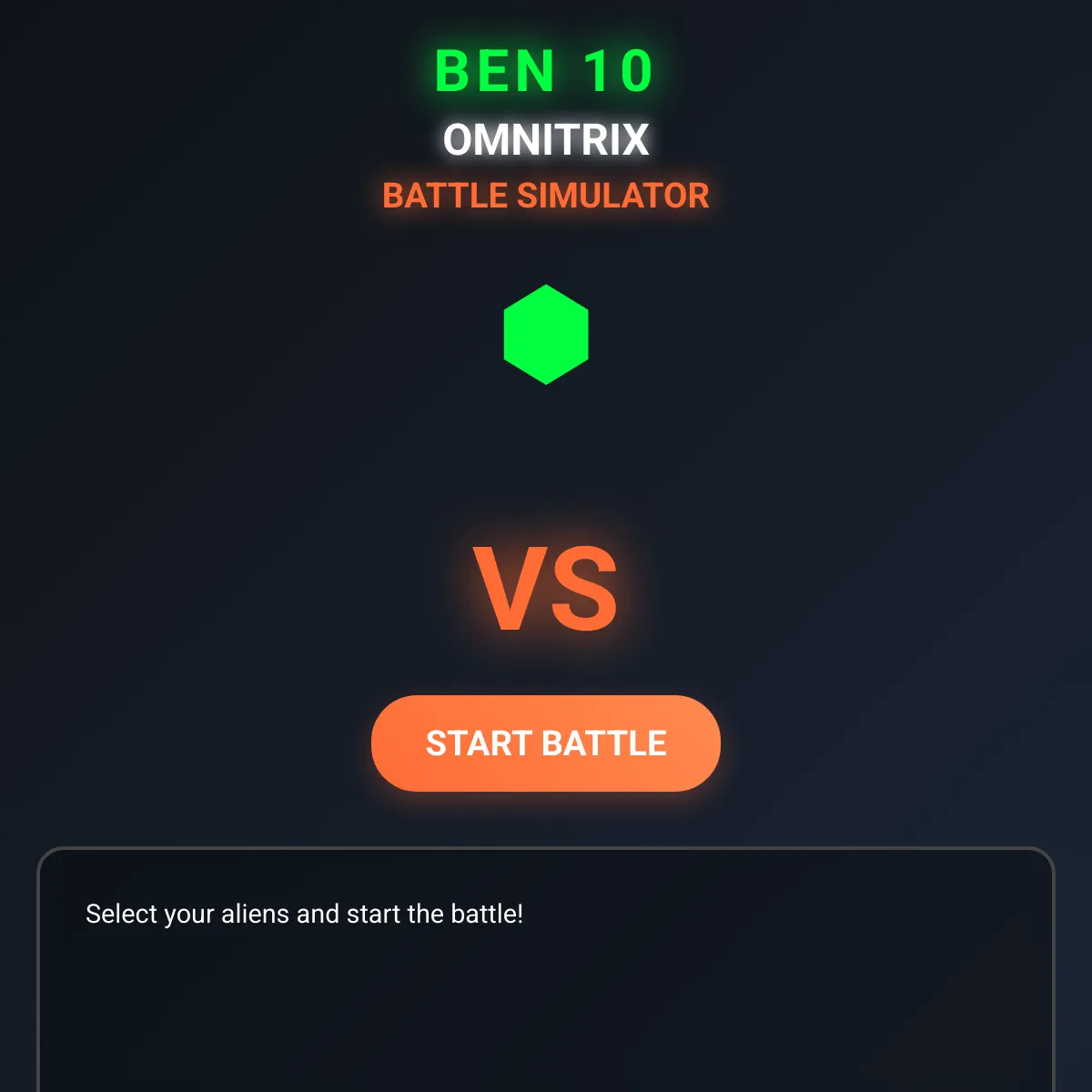 Ben 10 Omnitrix Battle Simulator