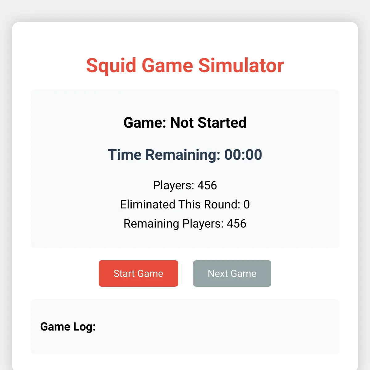 Squid Game Simulator