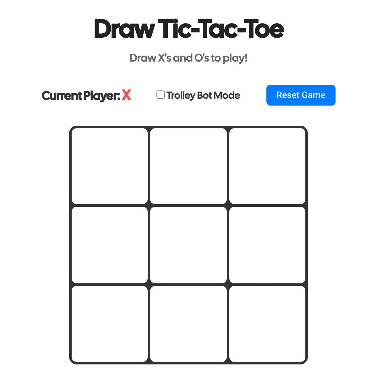 Draw Tic-Tac-Toe