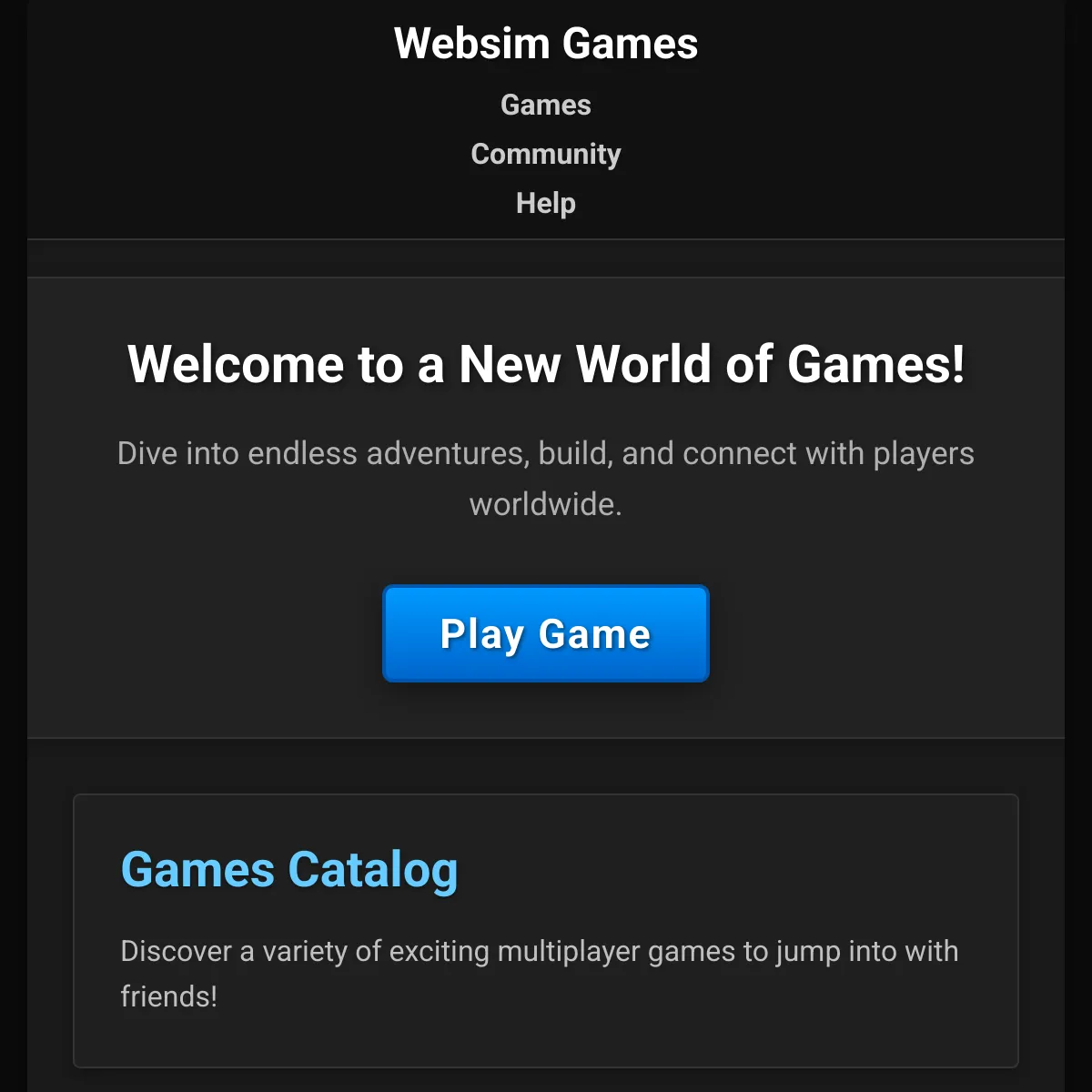 Websim 3D Multiplayer Game