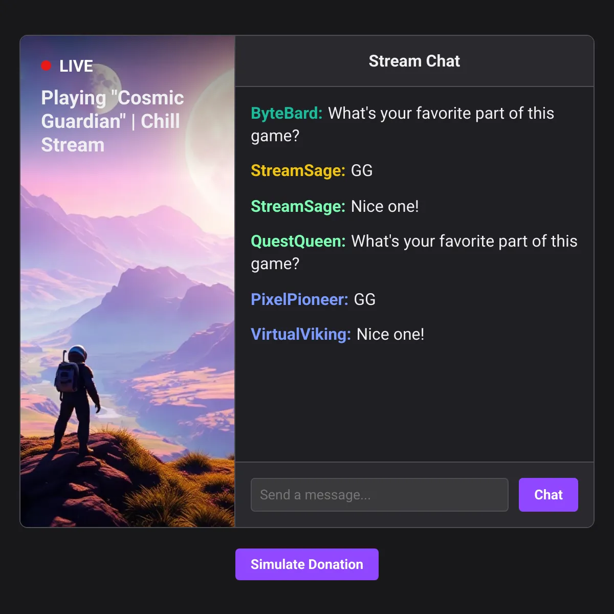 StreamPro Simulator