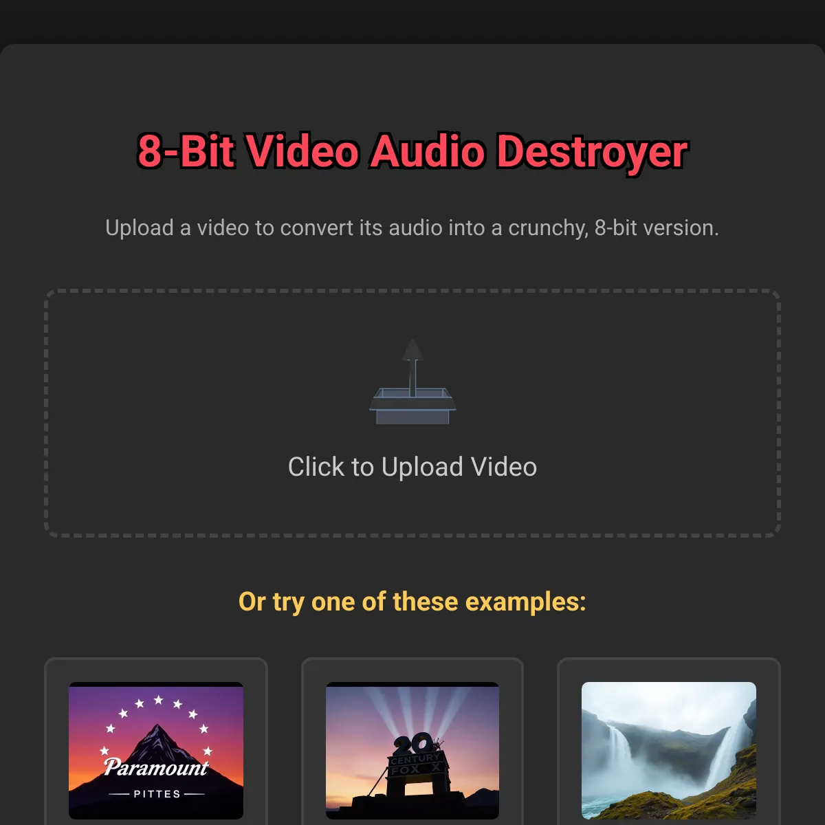 8-Bit Video Audio Destroyer