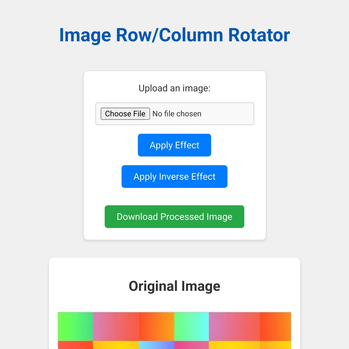 Image Row/Column Rotator
