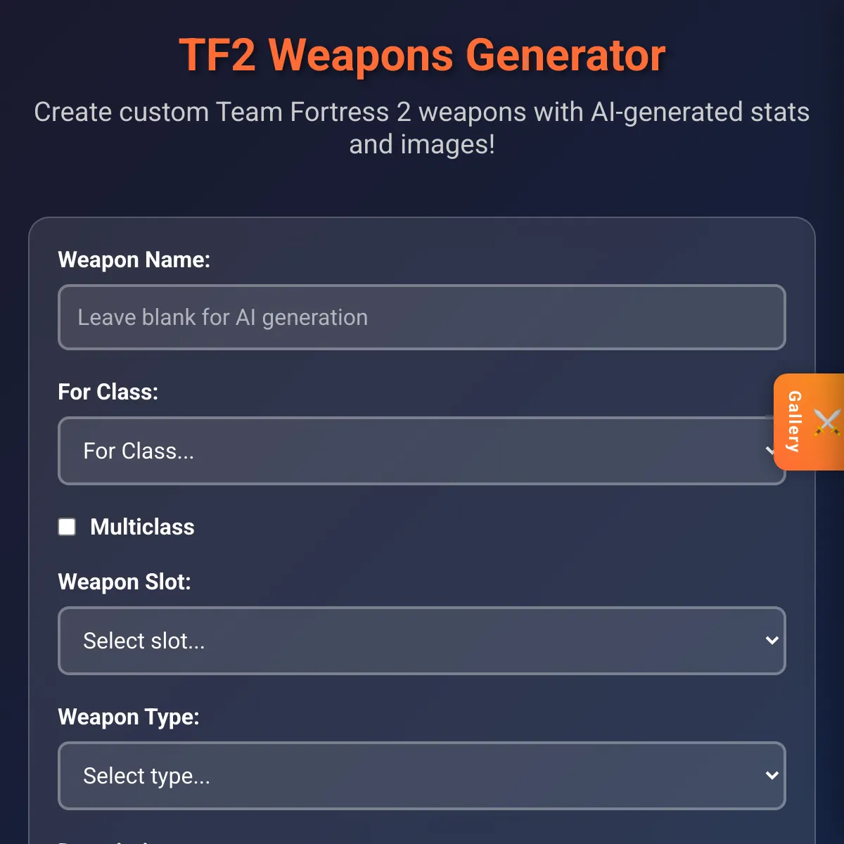 TF2 Weapons Generator
