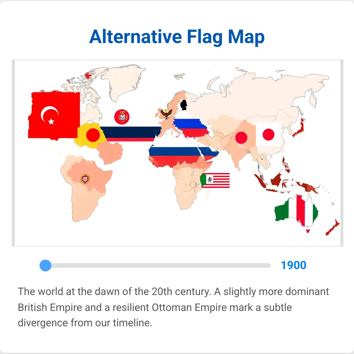 Alternative Flag Map 1900-2061