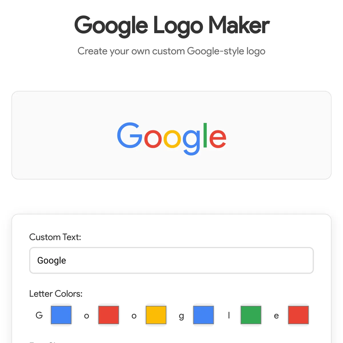Google Logo Maker (added nickelodeon font)