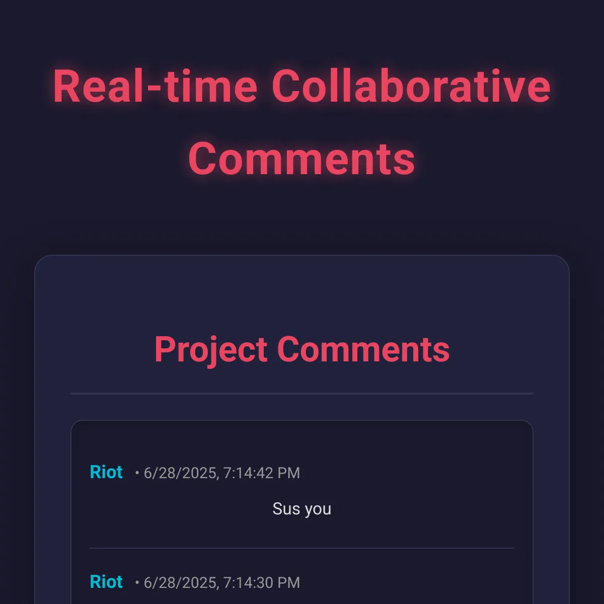 Comment game demo