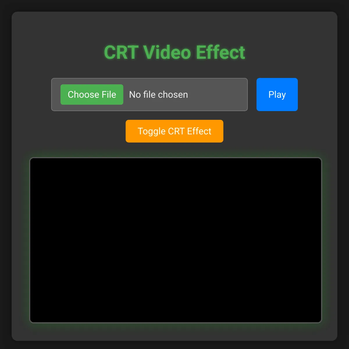 CRT Video Effect Generator
