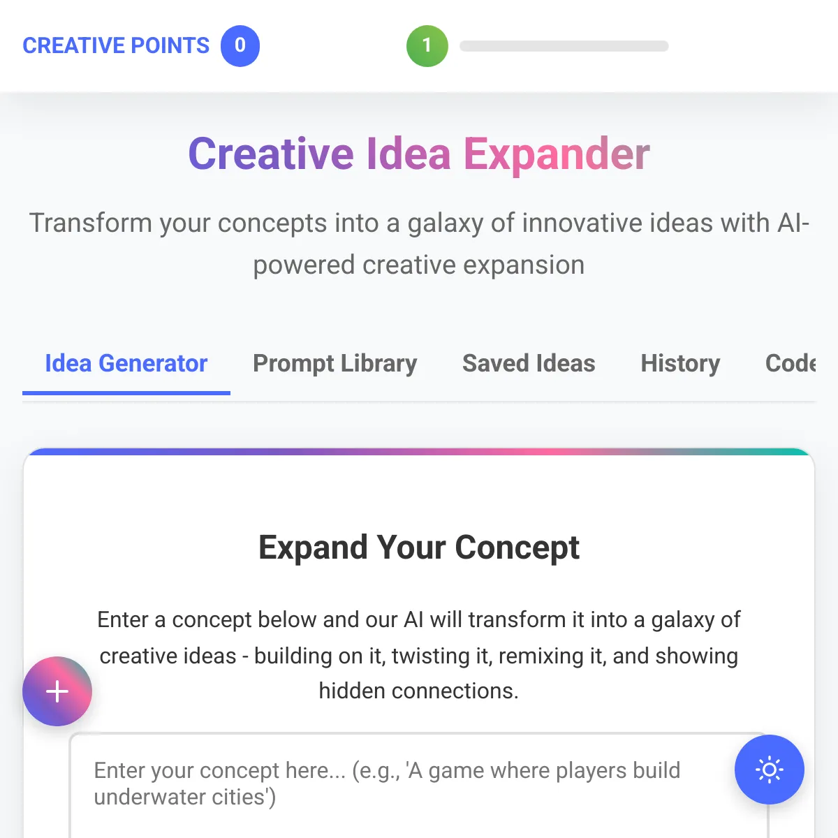 Creative Idea Expander / AI Coding Prompts Library