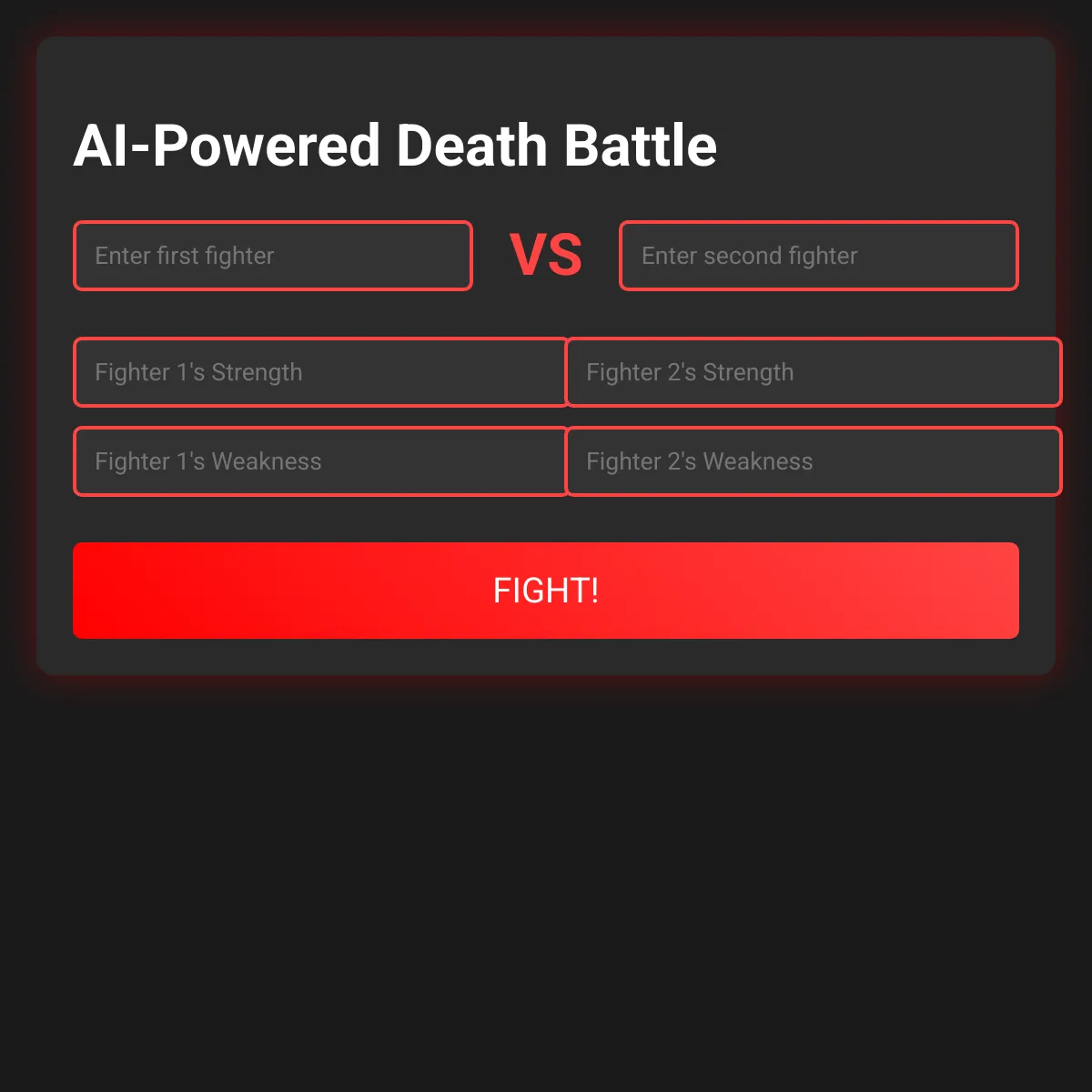 AI-Powered Death Battle