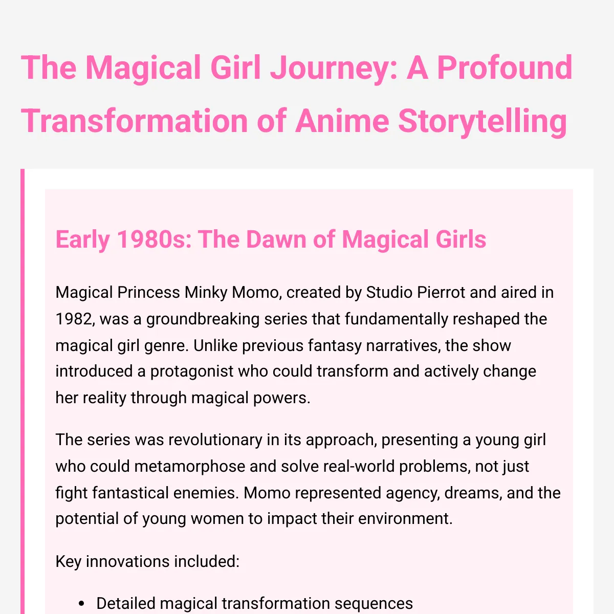 Magical Girl Evolution